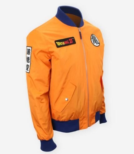 Dragon Ball Z Goku Bomber Jacket | Goku Orange Bomber Jacket