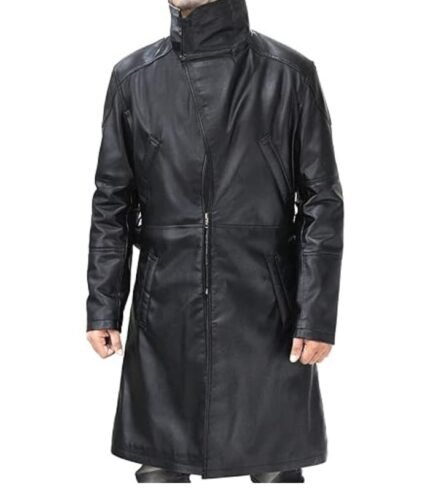 Blade Runner Ryan Gosling Winter Fur Collar Black Trench Coat