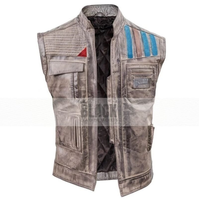 Star Wars Rise of the Skywalker John Vest | Finn Leather Vest